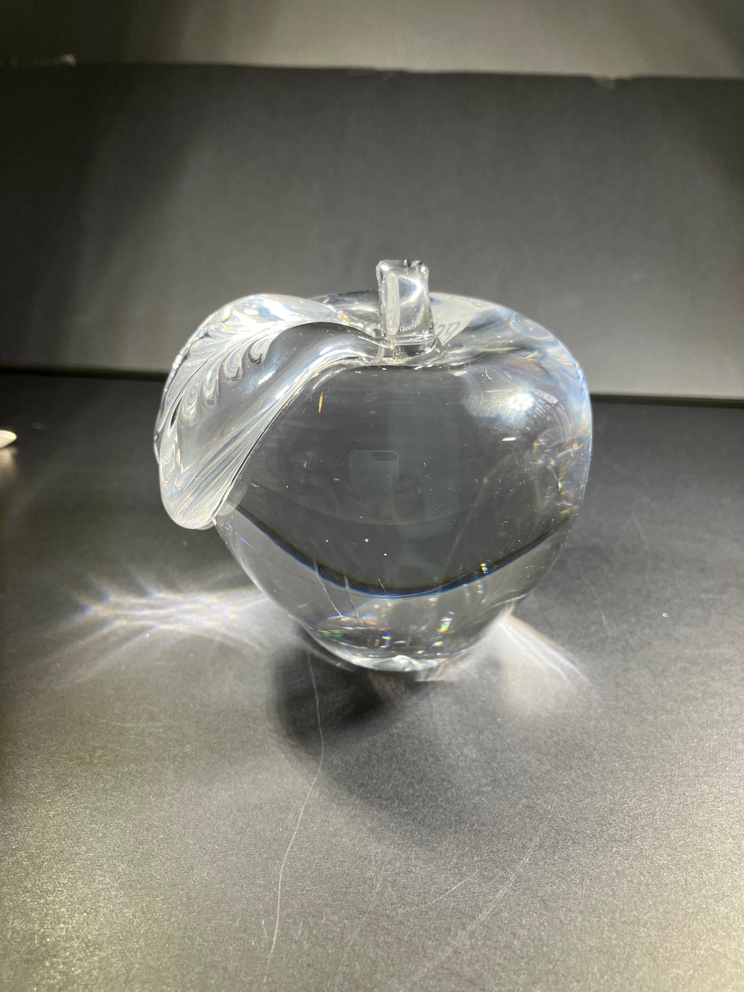 Crystal Apple Paperweight - Etsy