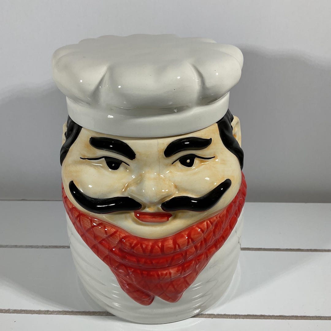 Vintage Italian Chef Cookie/storage Jar - Etsy