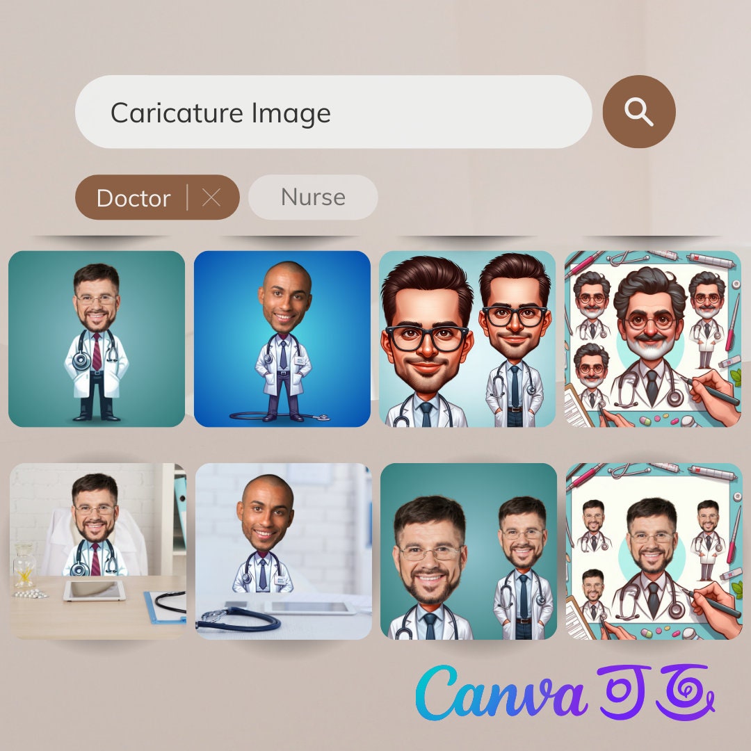 Editable Doctor Caricature Images: Customizable Head Swaps for Medical ...