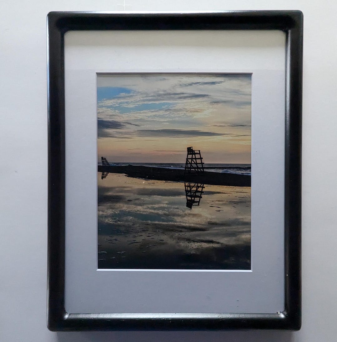 Sunrise, Digital Print, Ocean, Beach, Boardwalk, Landscape, Nature ...