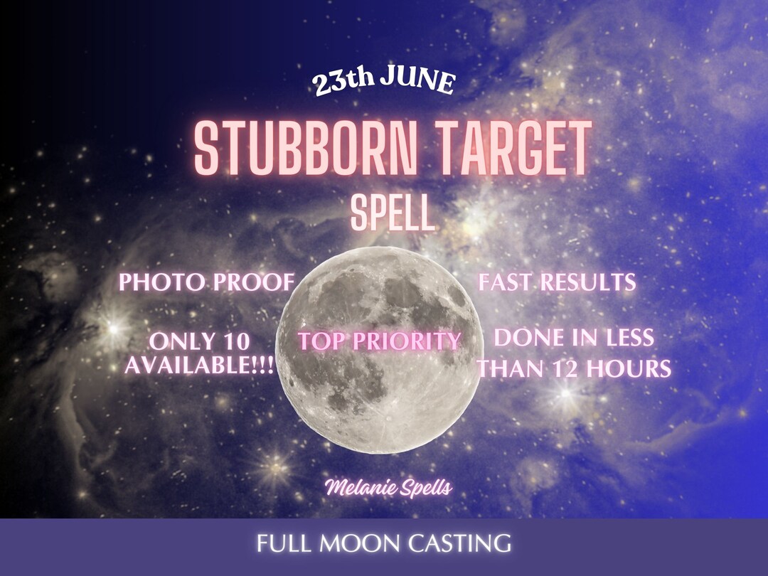 Full Pink Moon STUBBORN TARGET Spell, Casting June, Top Priority ...