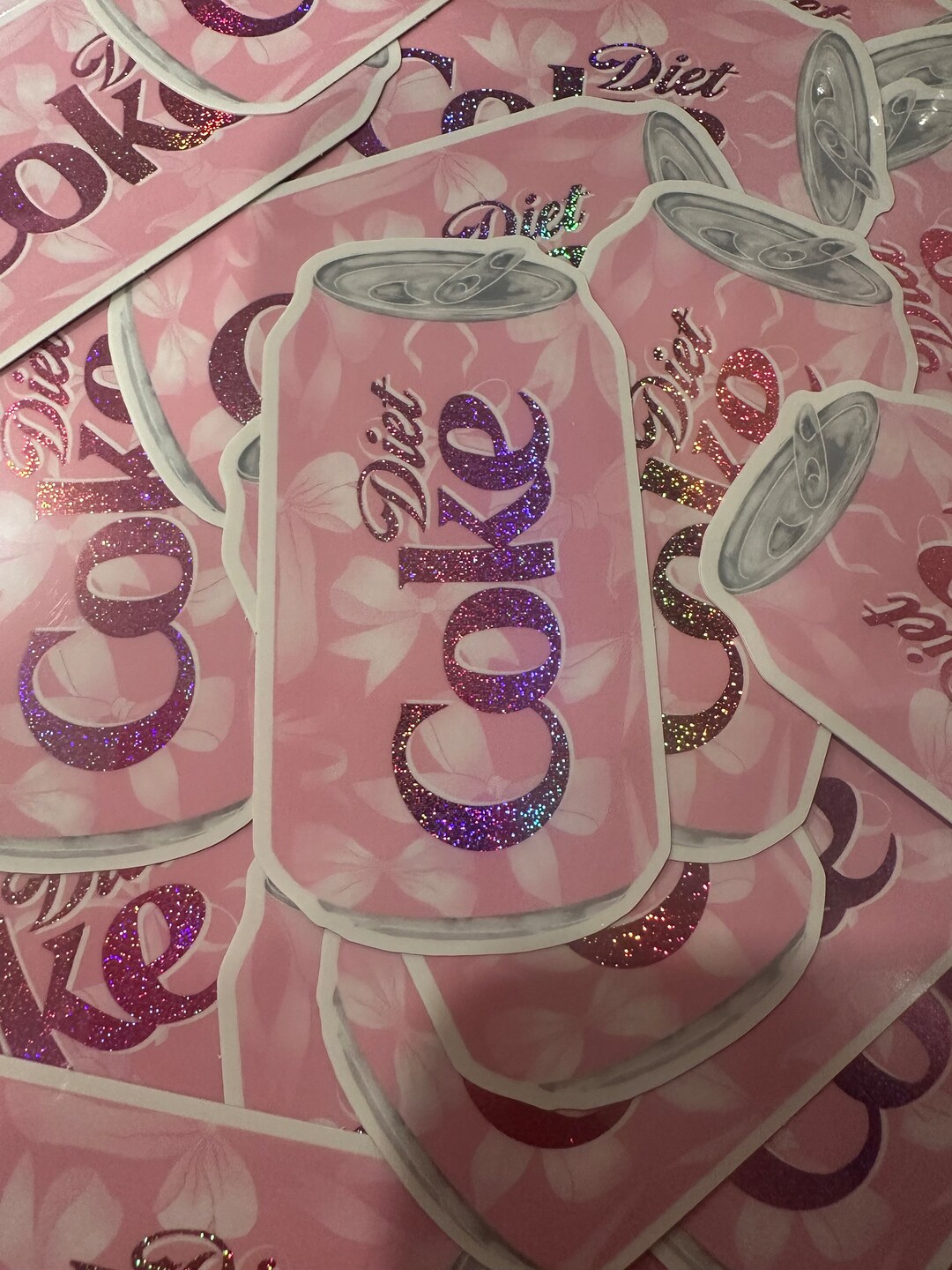 Pink Glitter Diet Soda Can Vinyl Sticker Decal - Etsy