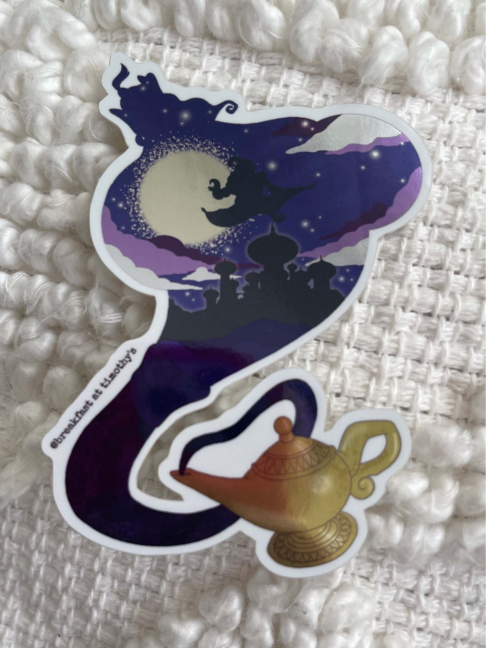 Aladdin Genie Metallic Vinyl Decal Sticker Magic Lamp - Etsy