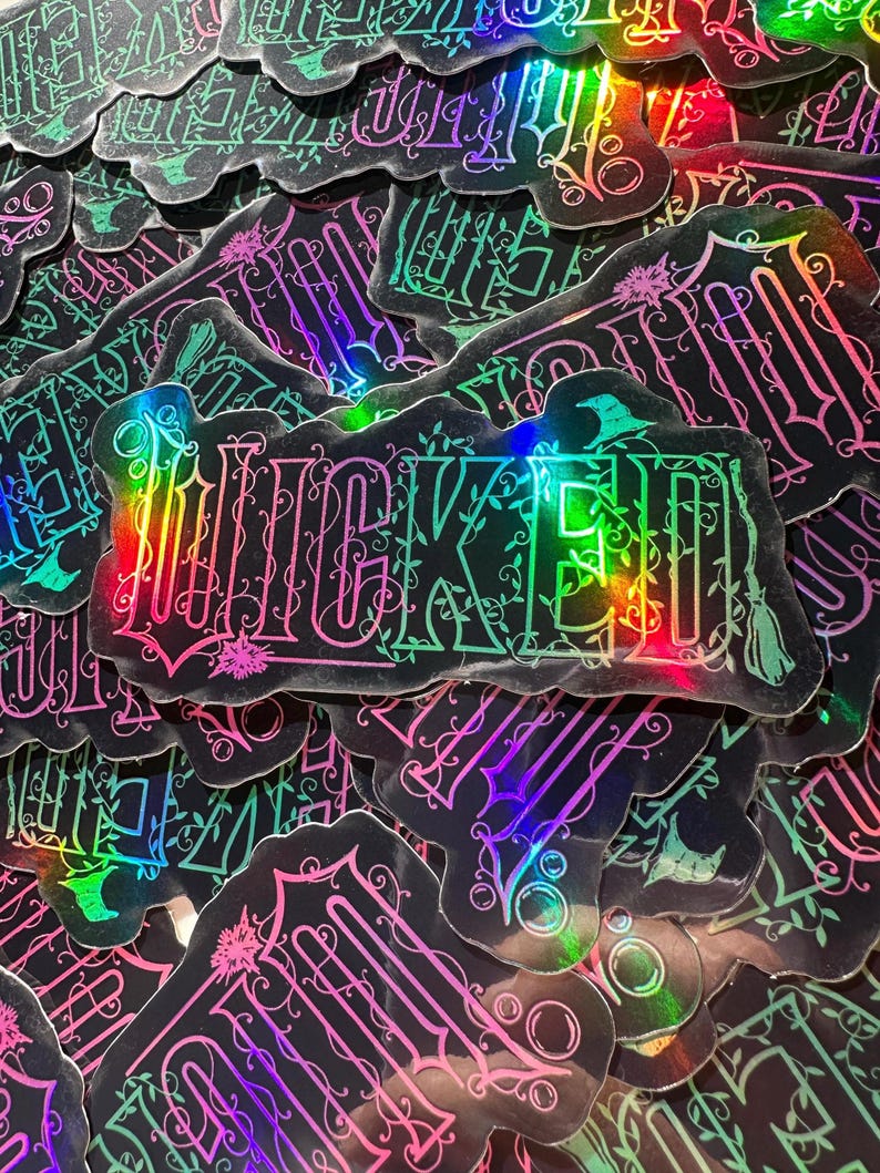 Wicked Inspired Metallic Sticker: Broadway Elphaba Witch Logo - Etsy