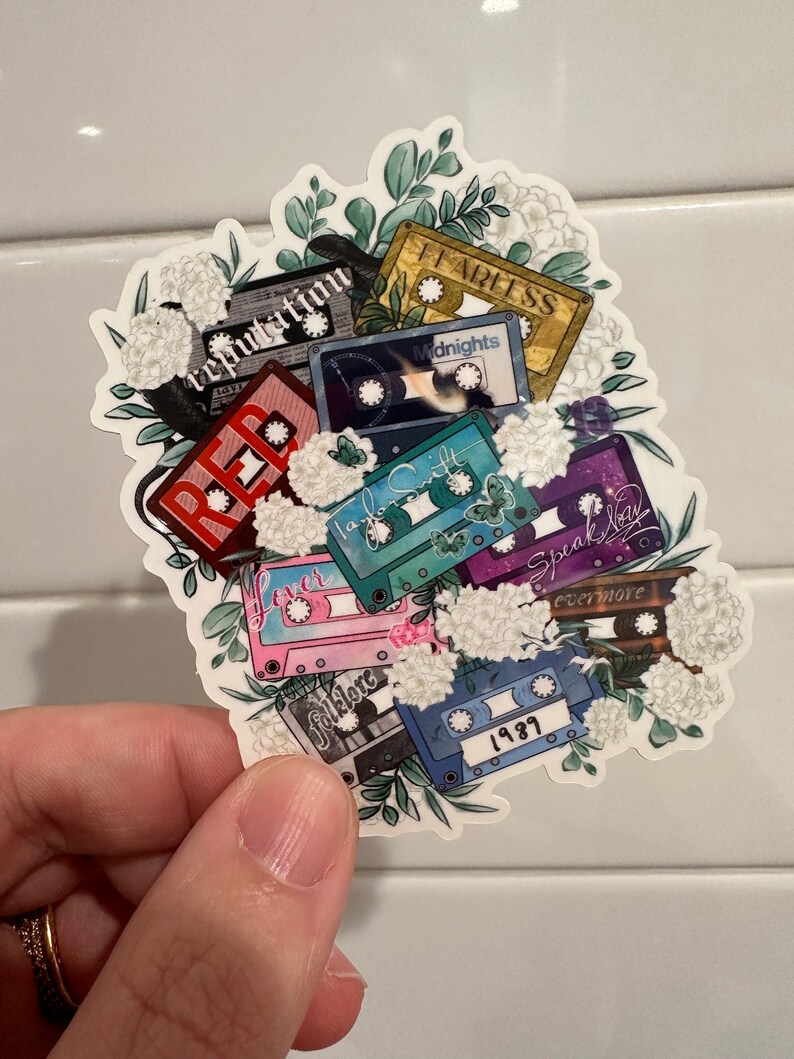 Taylor Swift Inspired Eras Tour Cassette Tapes Vinyl Decal Sticker ...