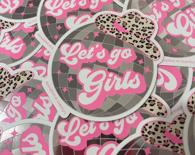 Lets Go Girls Shania Twain Disco Ball Metallic Vinyl Decal Sticker ...