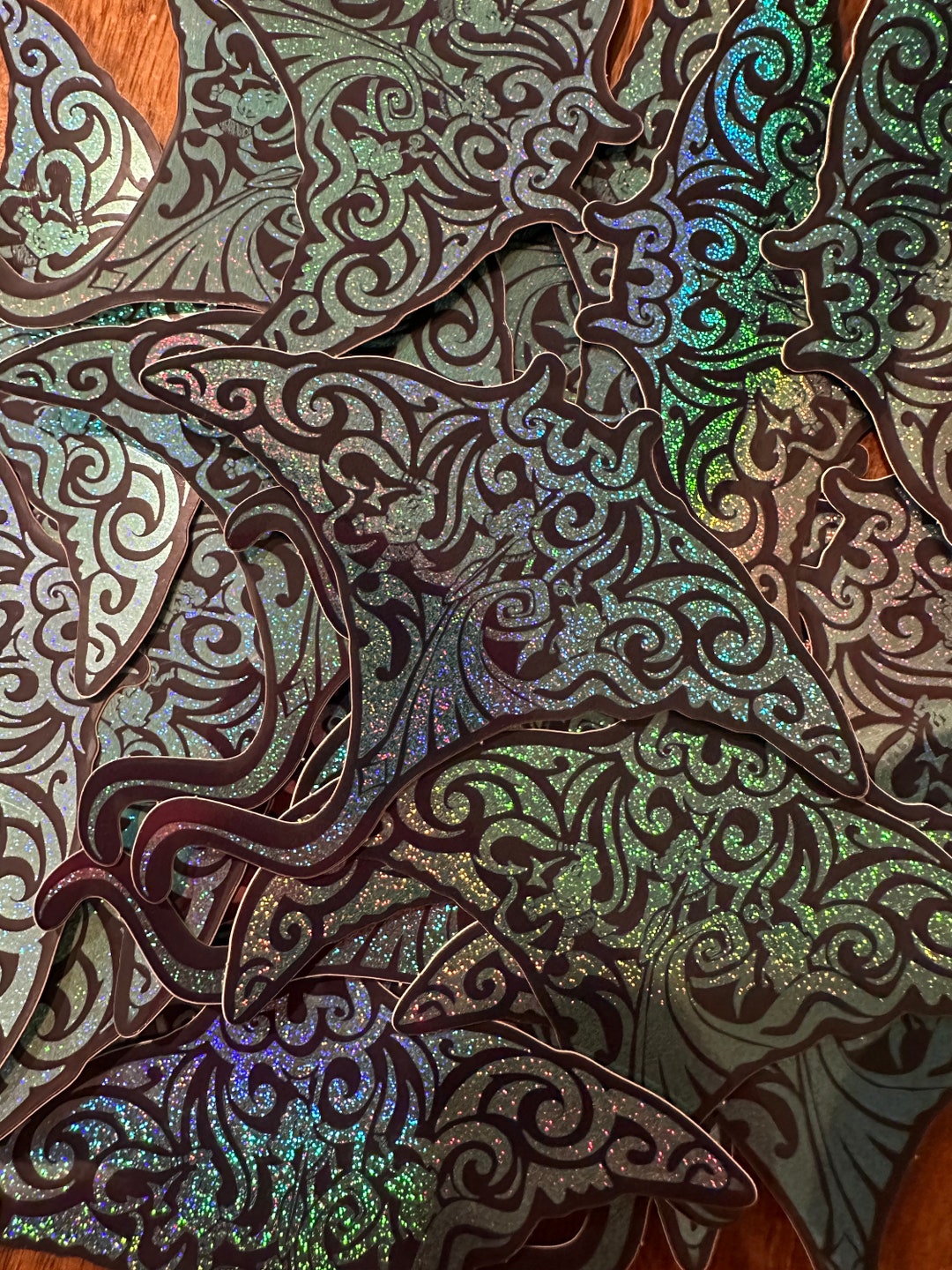 Moana-inspired Glitter Stingray Vinyl Sticker – Ocean Princess Decal ...