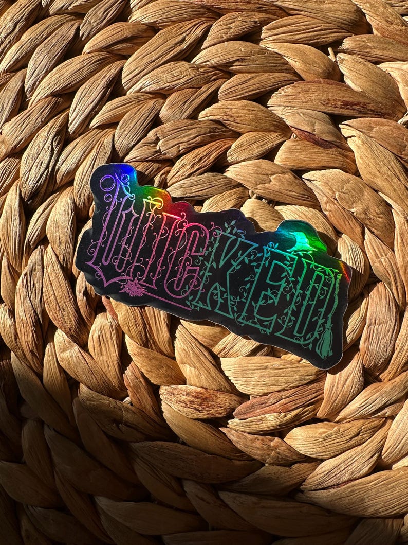 Wicked Inspired Metallic Sticker: Broadway Elphaba Witch Logo - Etsy