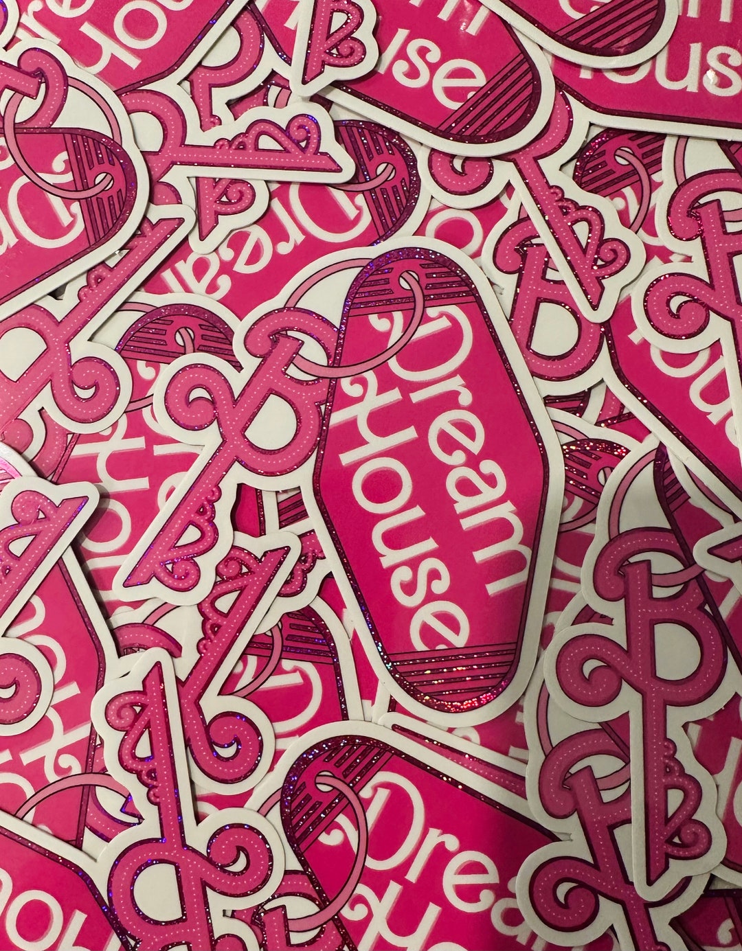 Dreamhouse Pink Keys Glitter Vinyl Decal Sticker Doll House - Etsy