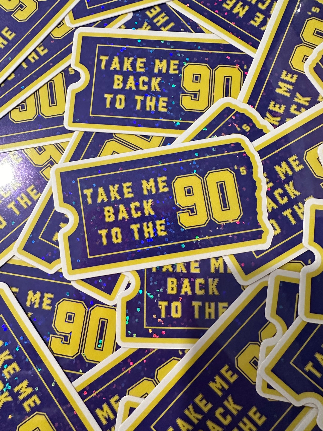 90s Blockbuster Inspired Glitter Vinyl Sticker Nostalgia - Etsy