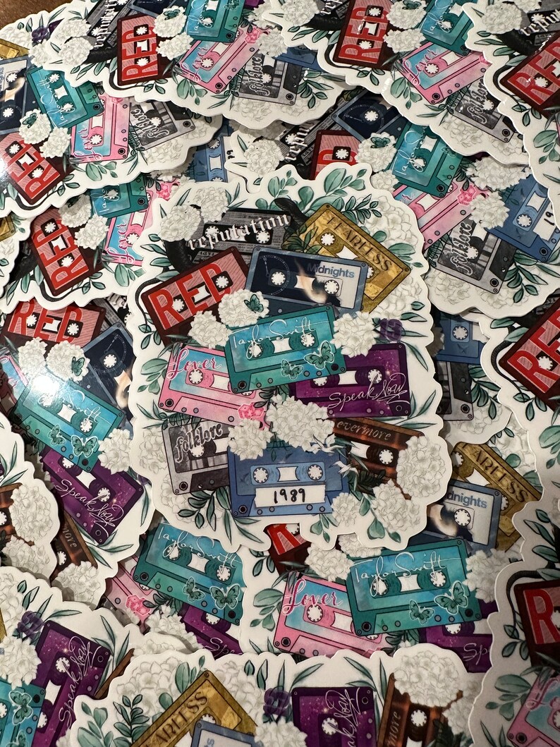 Taylor Swift Inspired Eras Tour Cassette Tapes Vinyl Decal Sticker ...