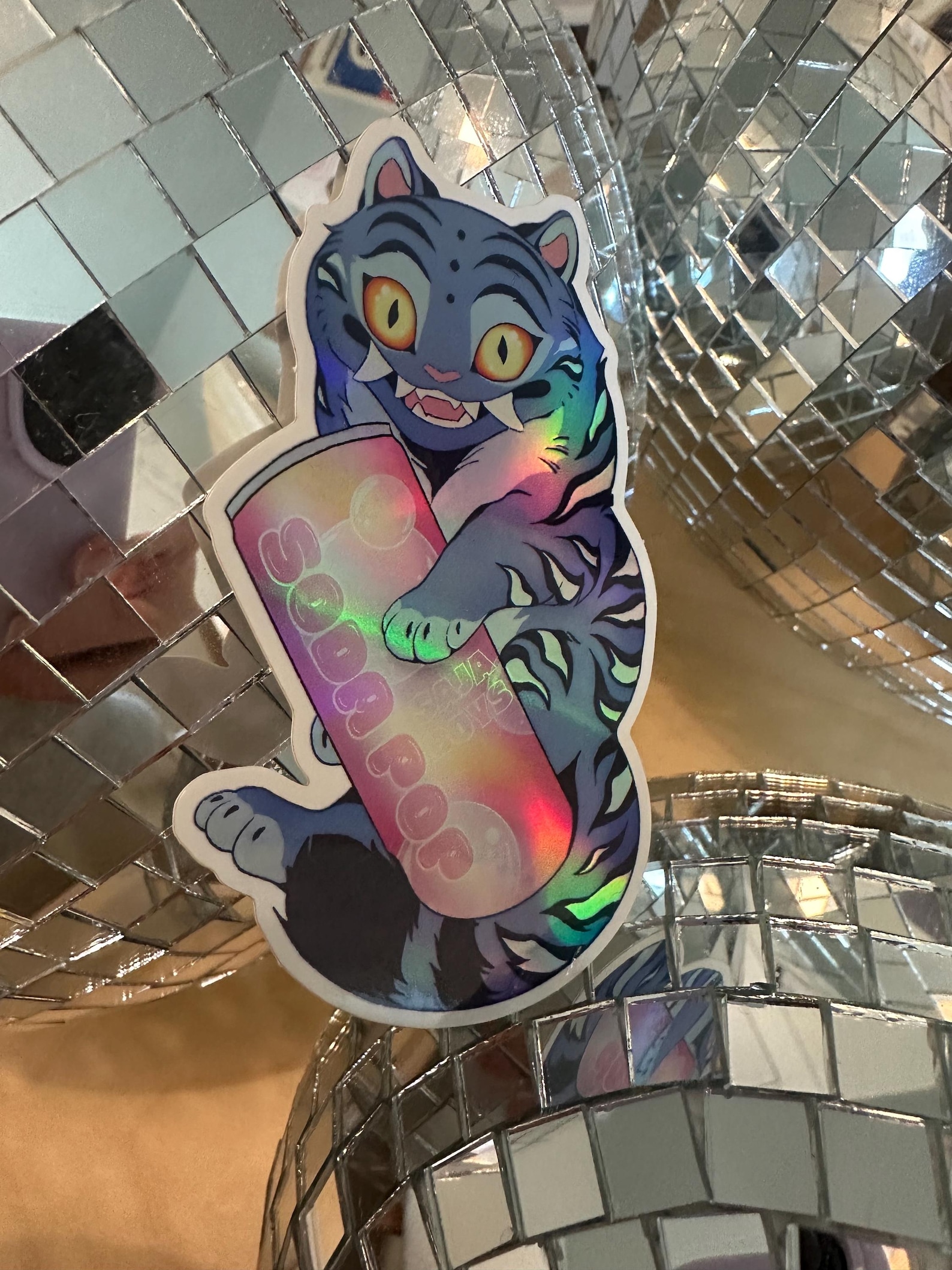 K Pop Hunter Derpy Tiger Soda Pop Holographic Sticker Decal - Etsy