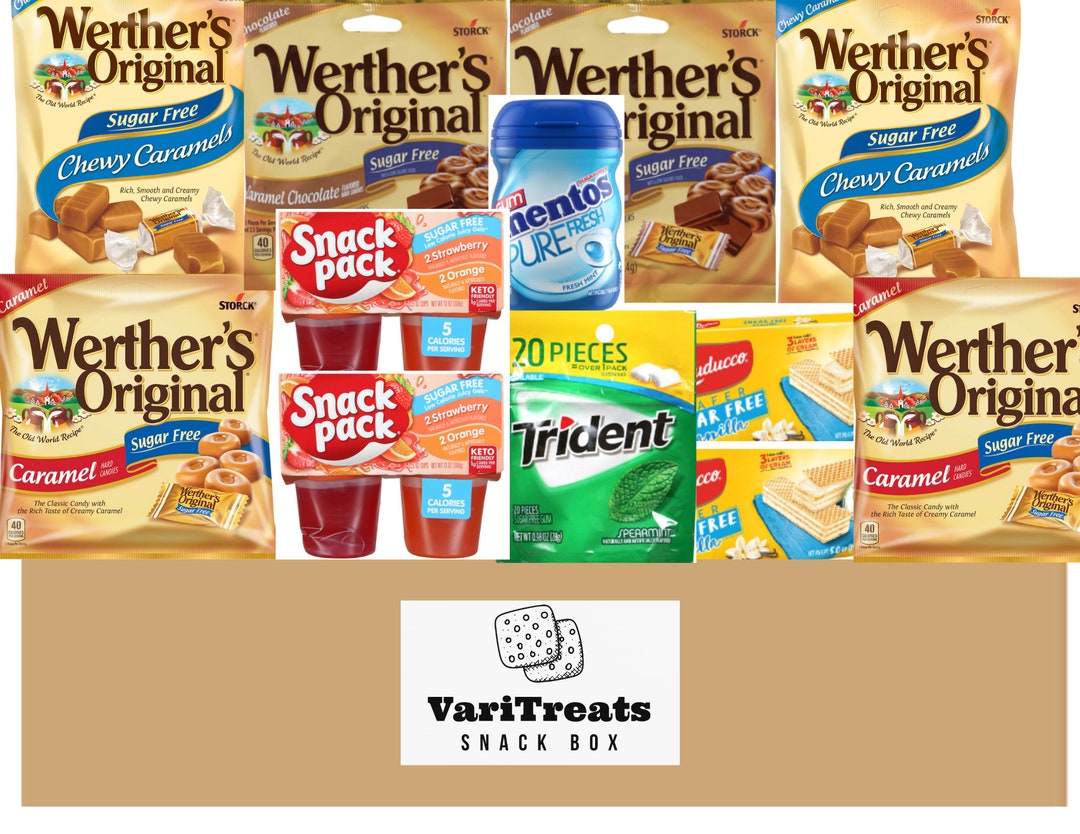 Sugar Free Snack Variety Box, 12 Full Size Treats Included! Healthy ...