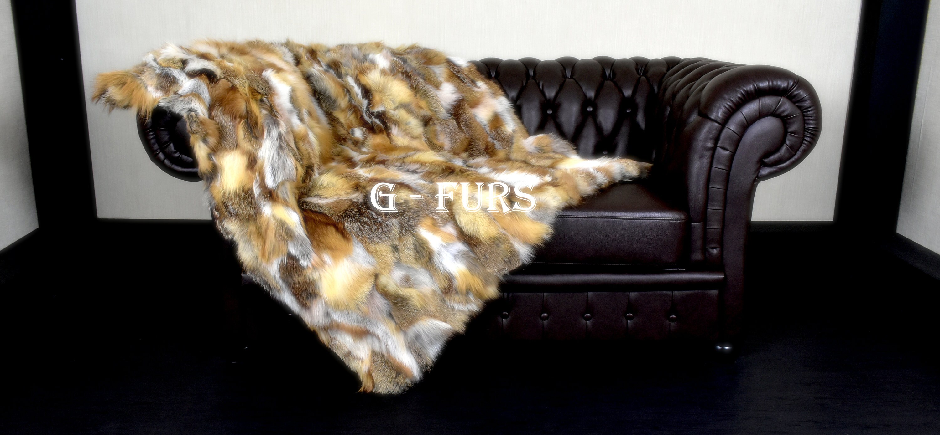 Luxury Real Red Canandian Fox Fur Throw Blanket - Etsy
