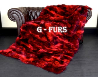 Luxury Real Canada Red Fox Fur Throw Blanket - Etsy