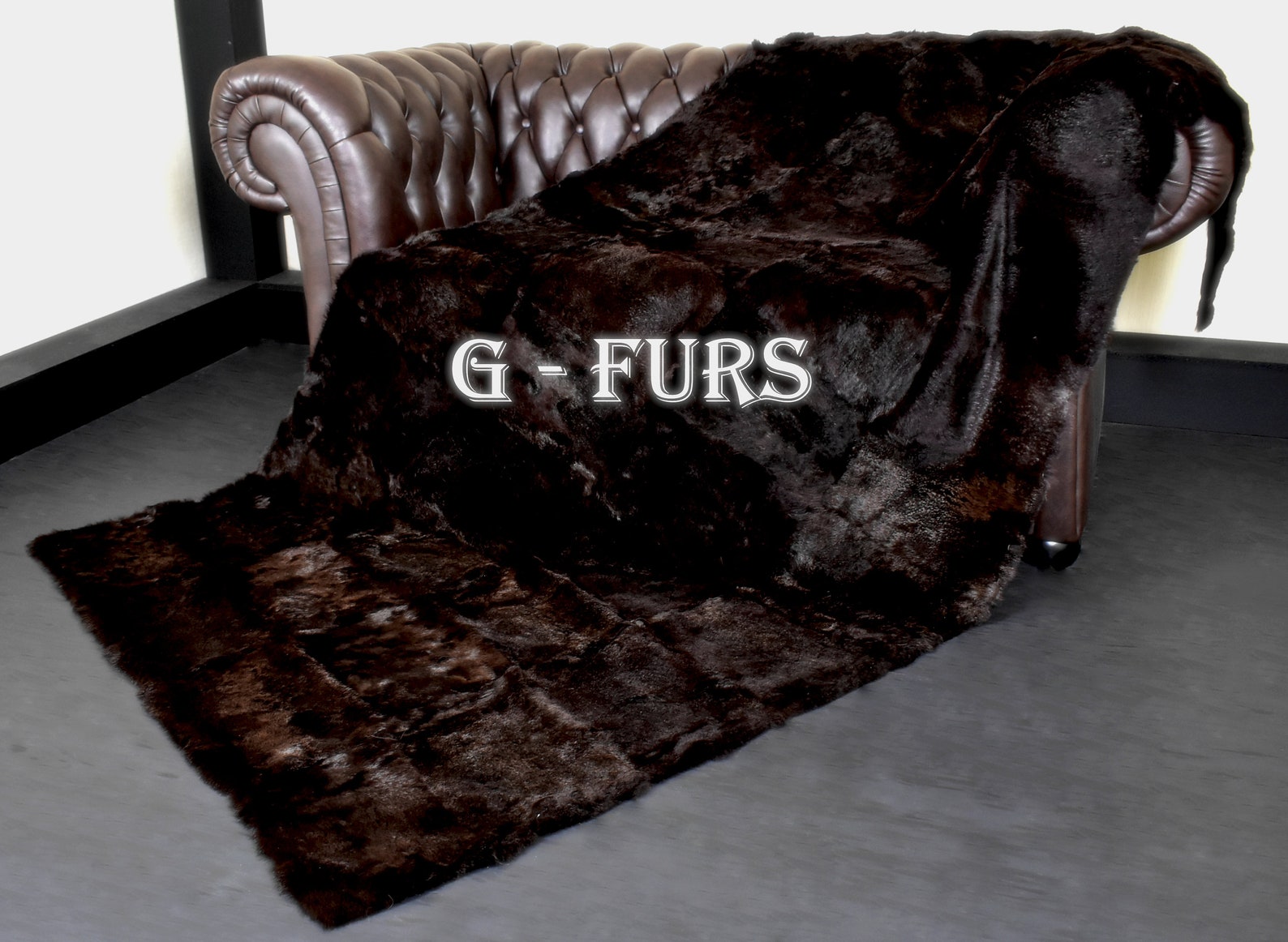 Luxury Real Brown Full Skin Rabbit Fur Throw Blanket - Etsy