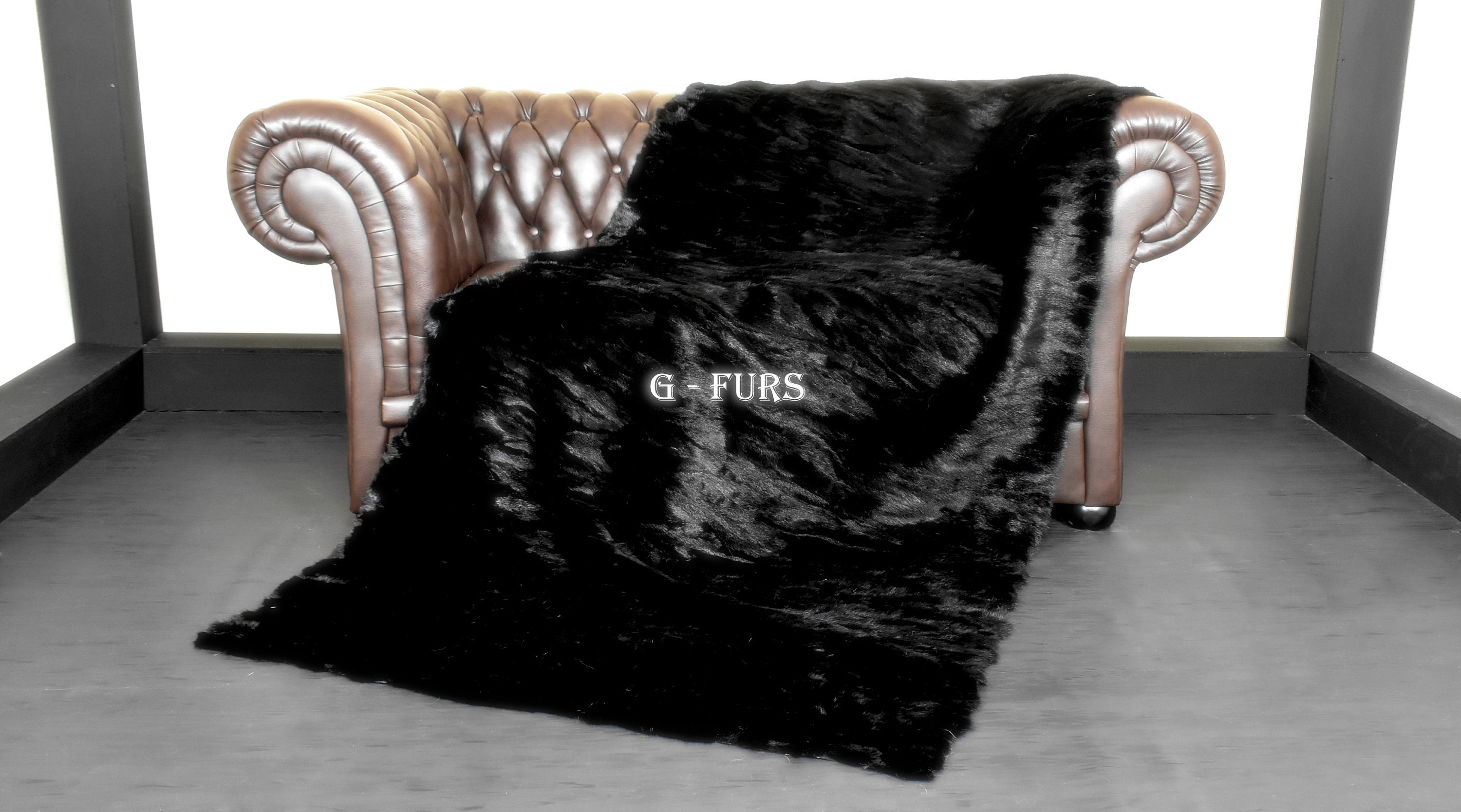 Luxury Real Black Mink Fur Throw Blanket - Etsy