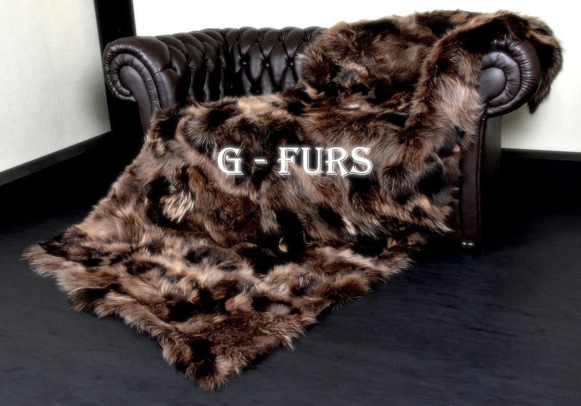 Luxury Real Matilda Fox Fur Throw Blanket - Etsy