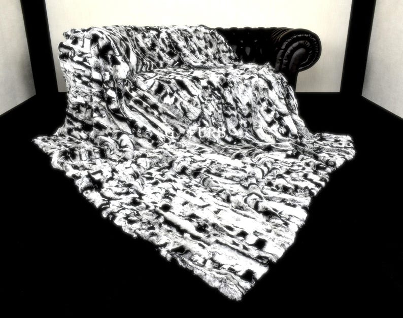 Luxury Real Chinchilla Rex Rabbit Fur Throw Blanket - Etsy
