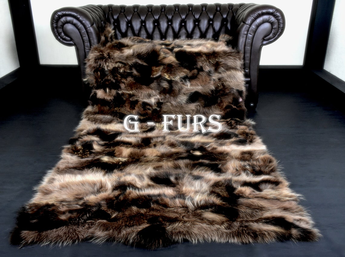 Luxury Real Matilda Fox Fur Throw Blanket - Etsy