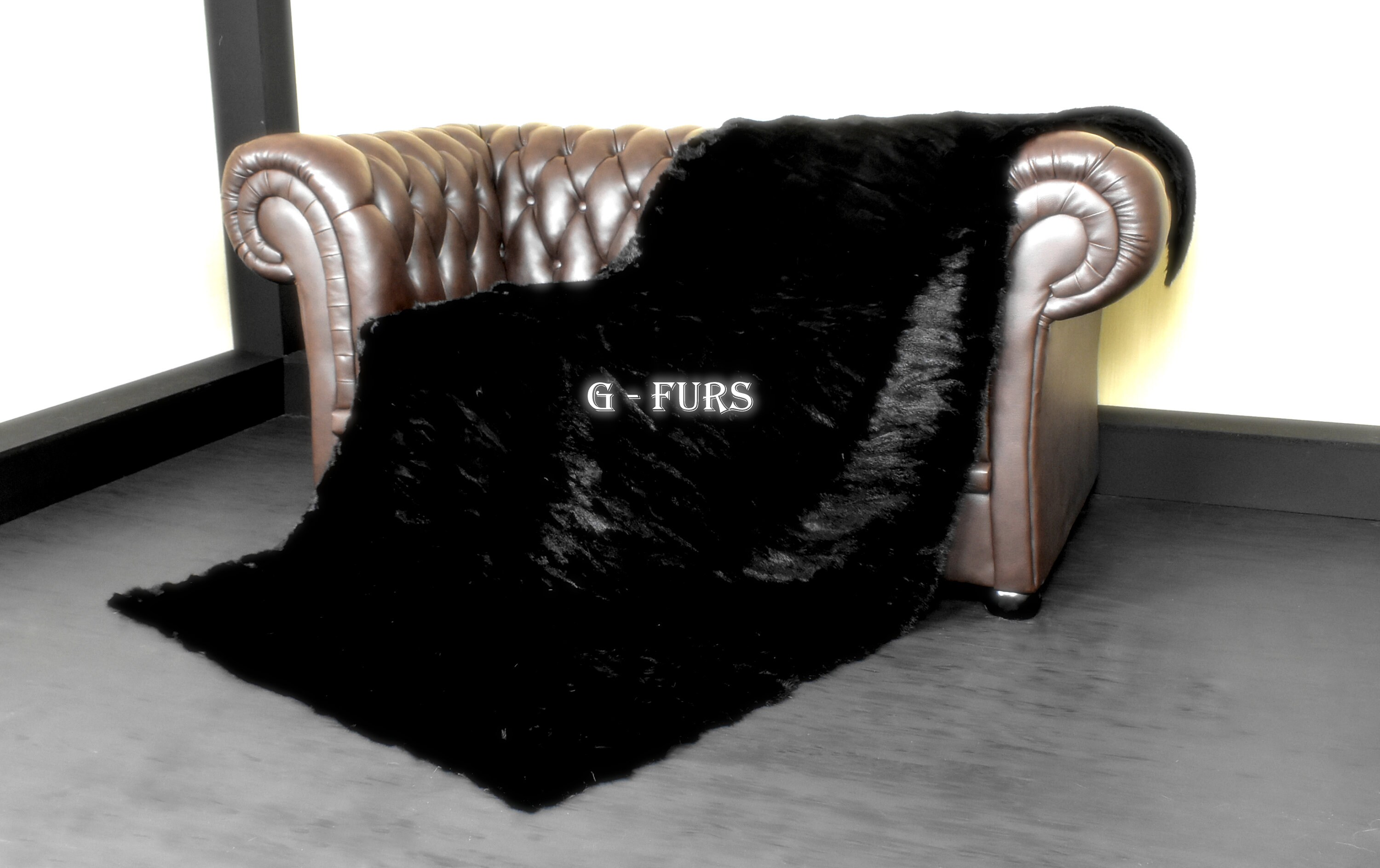 Luxury Real Black Mink Fur Throw Blanket - Etsy