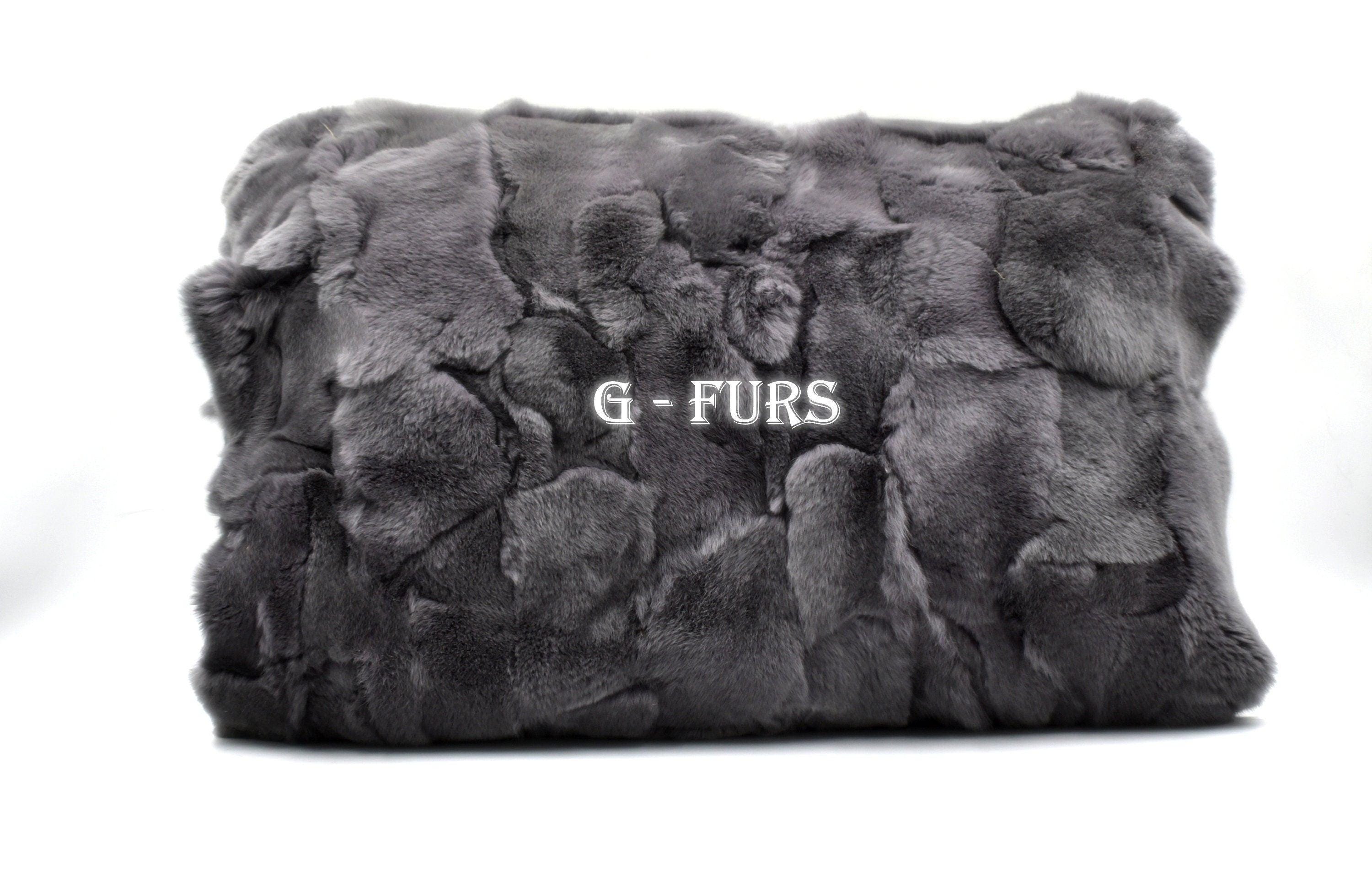 Luxury Real Gray Rex Rabbit Fur Pillowcase/cushion - Etsy