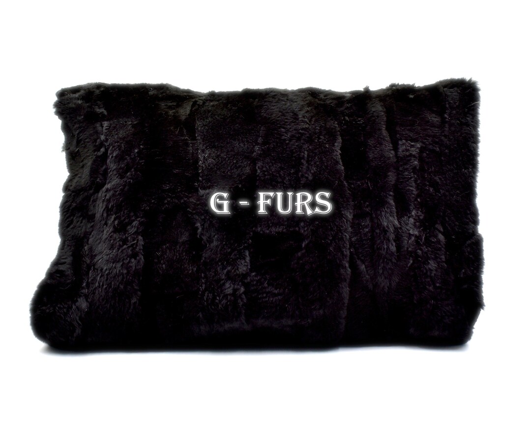 Luxury Real Black Rex Rabbit Fur Pillowcase/cushion - Etsy