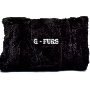 Luxury Real Black Rex Rabbit Fur Pillowcase/cushion - Etsy