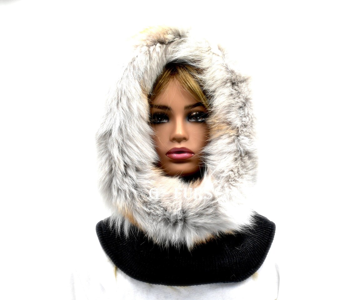 Luxury Golden Gray Fox Fur Neck Loop – Made in Greece - Etsy