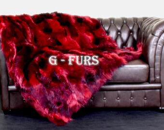 Luxury Real Canada Red Fox Fur Throw Blanket - Etsy