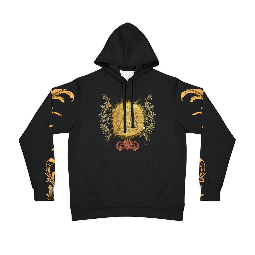 Unique Design Unisex Black Hoodie: Fashionable Heavy Blended Hooded ...