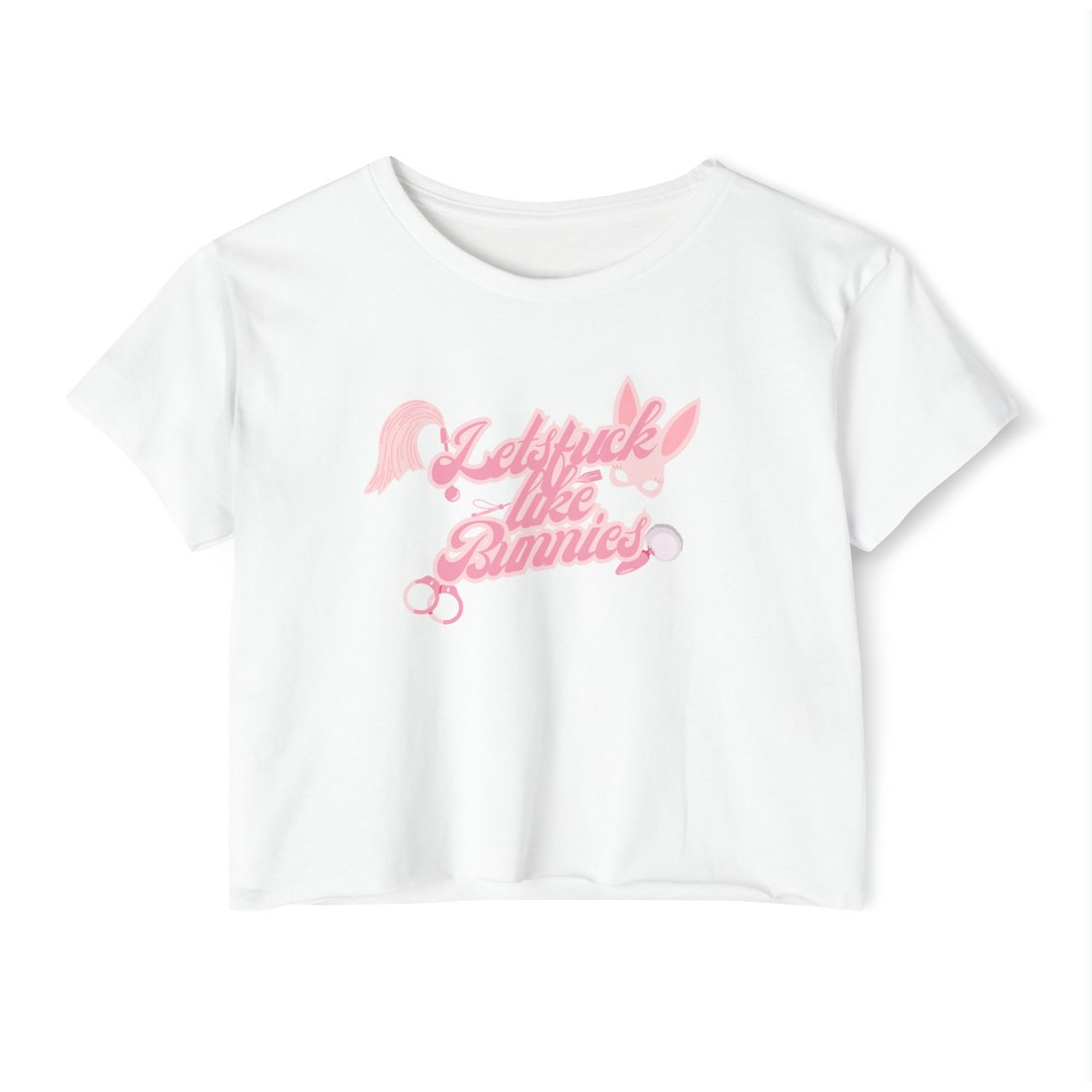 Bunnies Women's Crop Top, Funny Shirt, Naughty Shirt, Easter Shirt ...