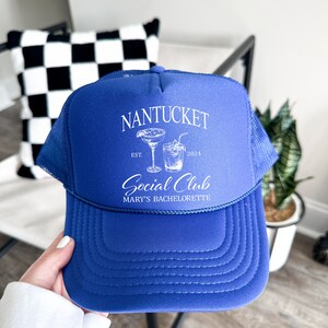 Nantucket Social Club Hat, Custom Bachelorette Party Foam Hat ...