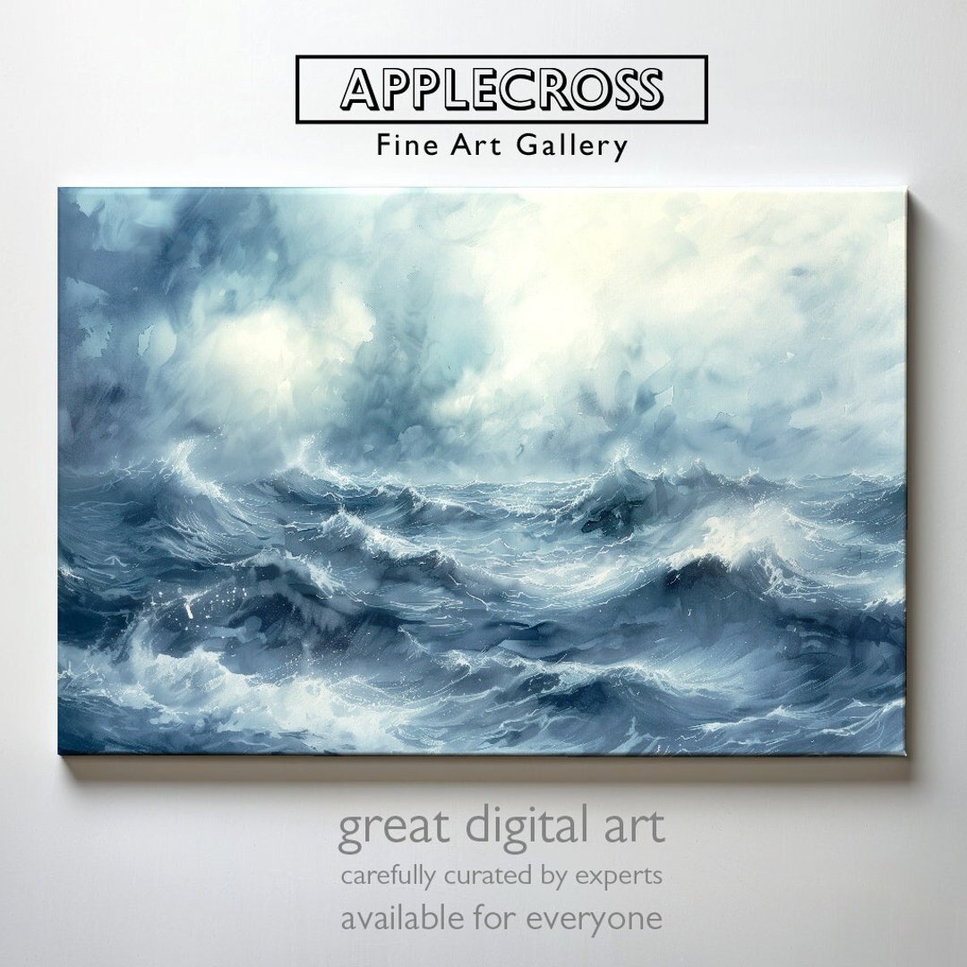 Marina02: arte digital, descargable e imprimible, paisaje marino ...