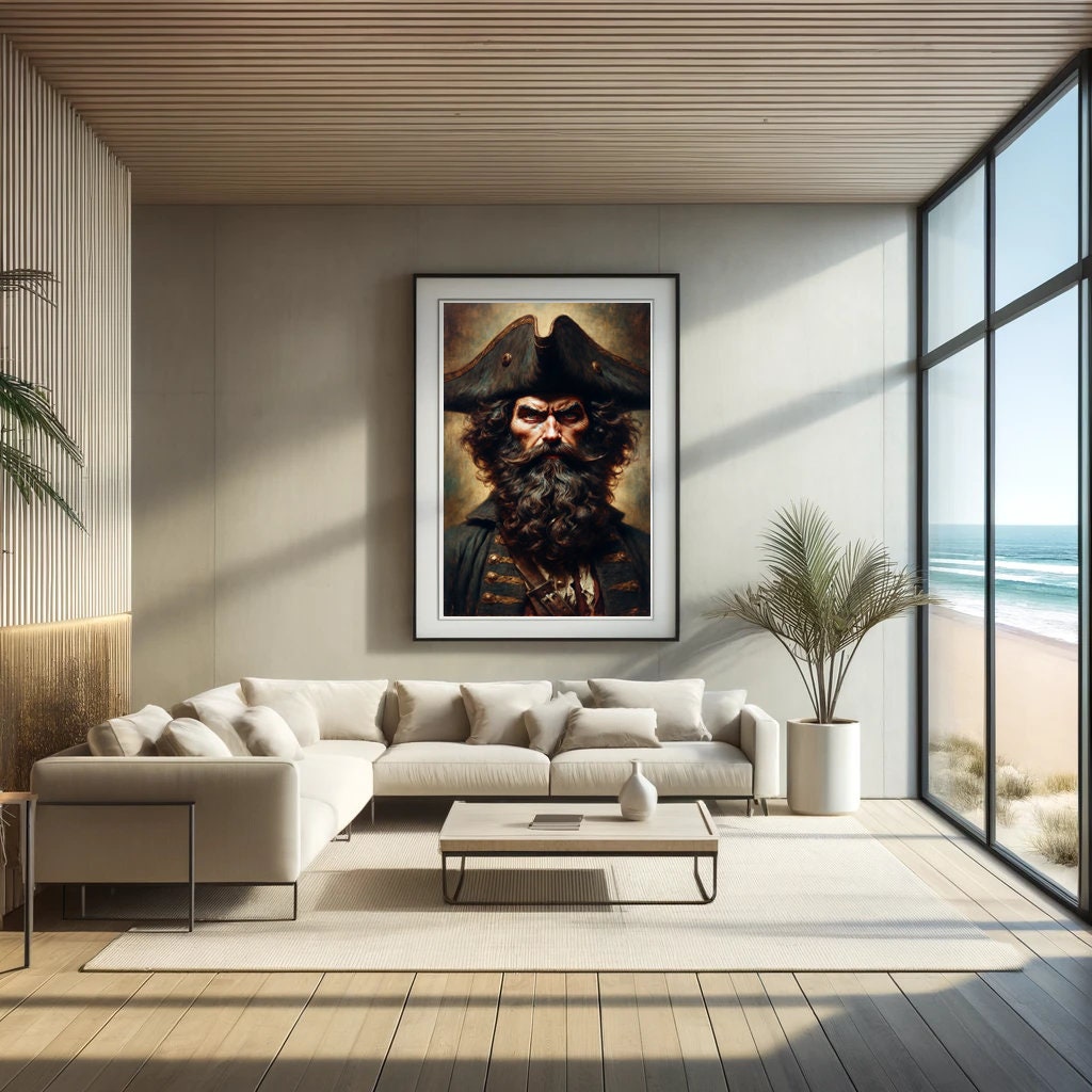 Portrait of the Legendary Blackbeard by Xander Saleh - Digital Print 14 ...