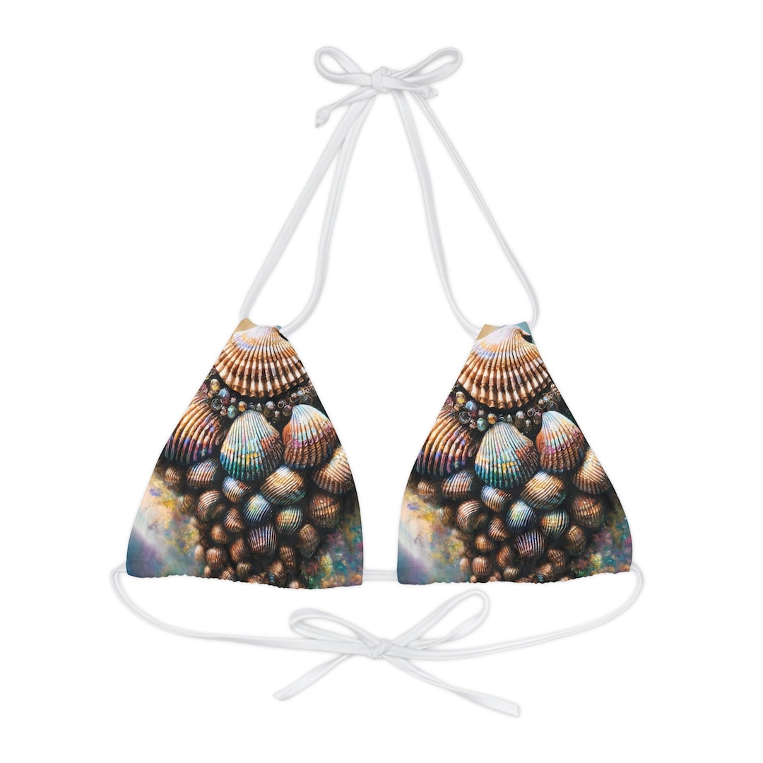 Seashell-inspired Triangle Bikini Top - Etsy