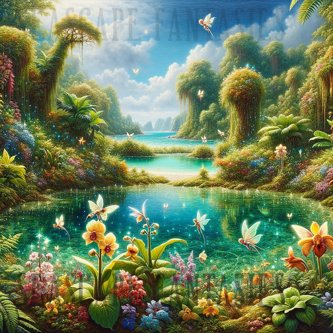 Digital - Enchanted Lagoon: A Fairy Garden Paradise - Etsy