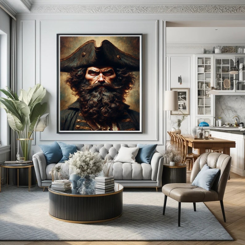 Portrait of the Legendary Blackbeard by Xander Saleh - Digital Print 14 ...