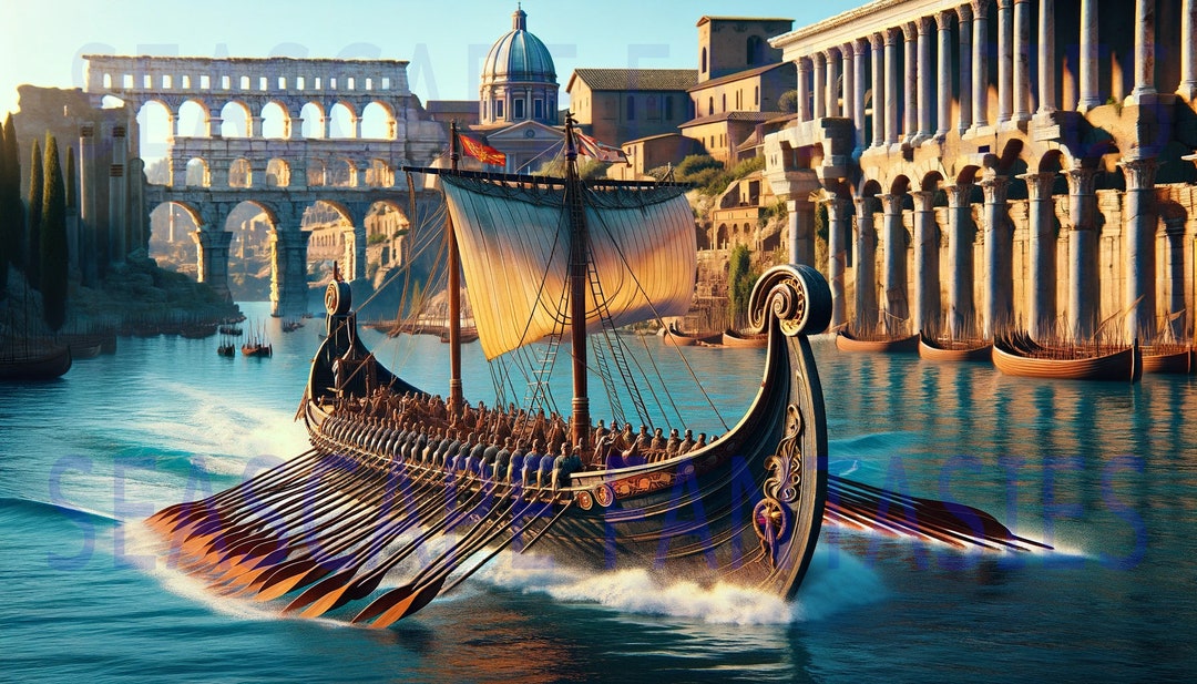 Roman Galley: Power and Splendor of Ancient Rome - Digital Print 24.89 ...