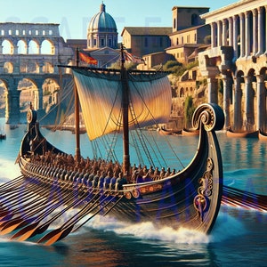 Roman Galley: Power and Splendor of Ancient Rome - Digital Print 24.89 ...