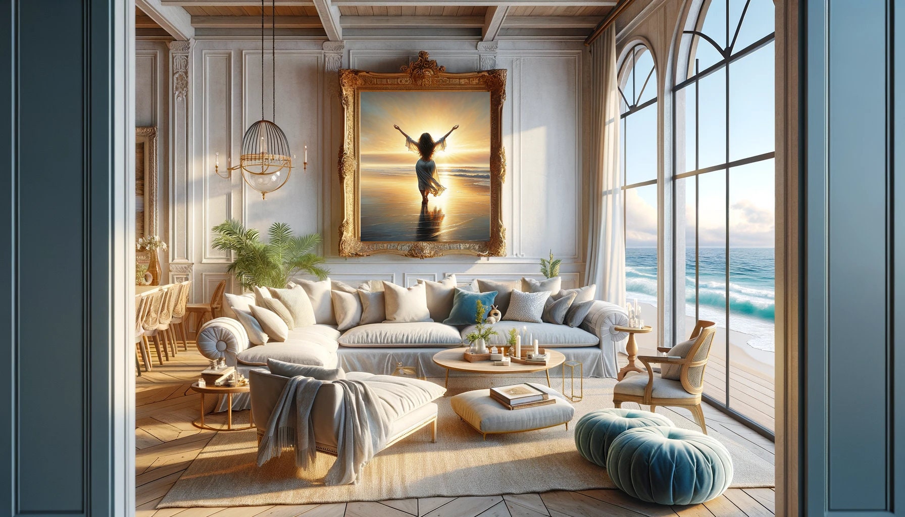 Digital - Embrace of the Sun - Digital Seascape Painting - Etsy