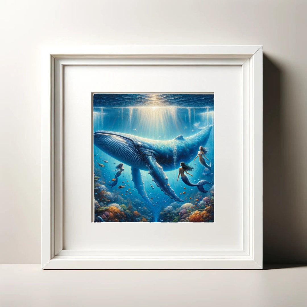Print Version - Harmony Below Waves: Whale and Mermaids' Underwater ...