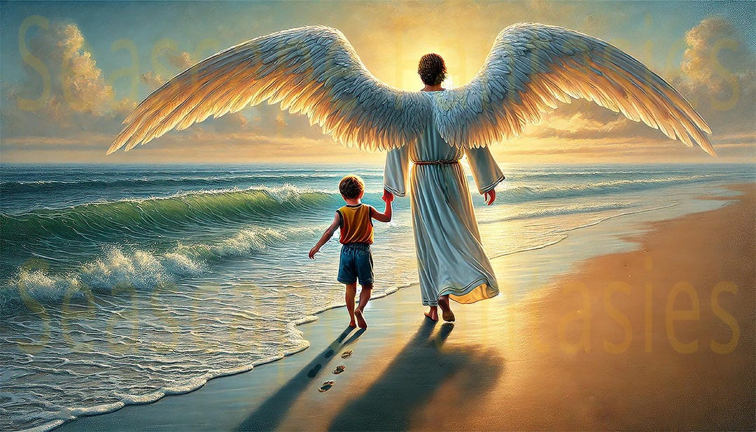 My Dad the Angel - From Angels at Ocean Sunrise: Series 2 - Etsy
