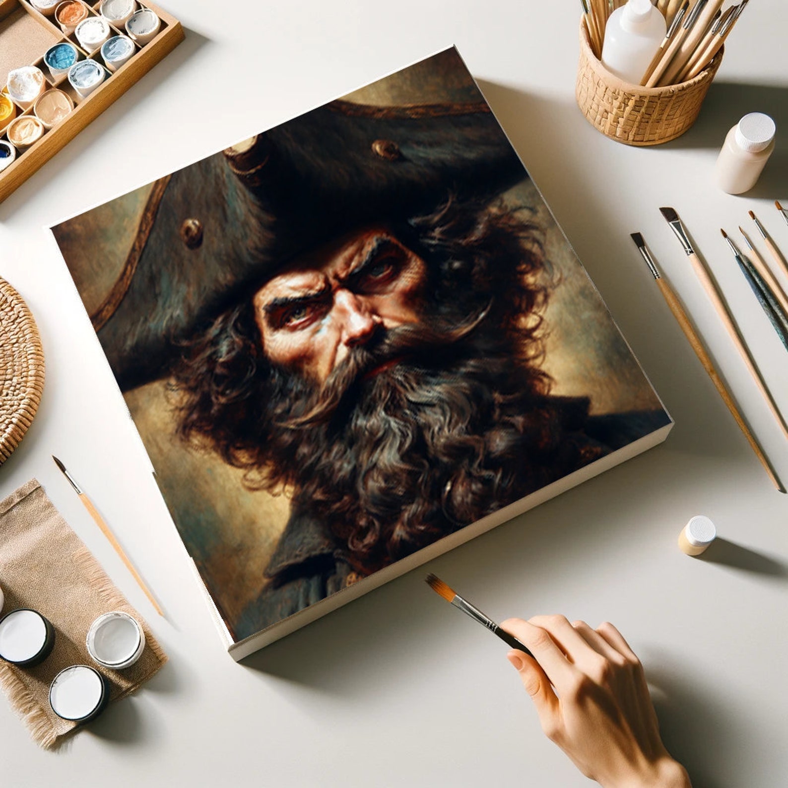 Portrait of the Legendary Blackbeard by Xander Saleh - Digital Print 14 ...