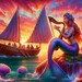 The Mermaid's Sunset Serenade - Digital Print - Etsy