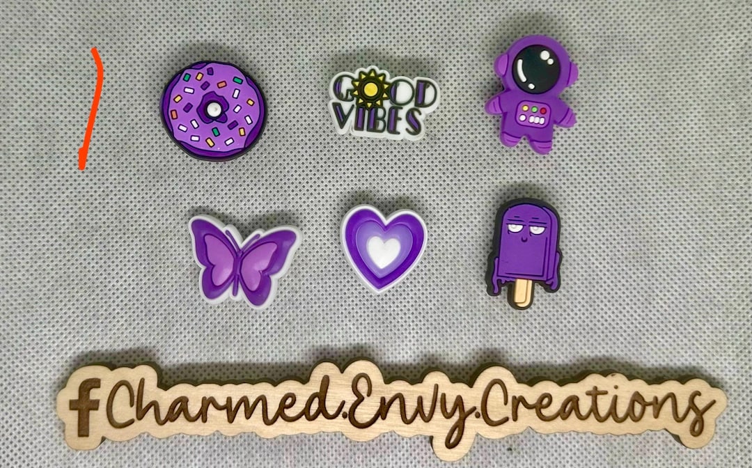 Croc Charms / Purple Party / Purple Fun / Star / Heart / Butterfly ...