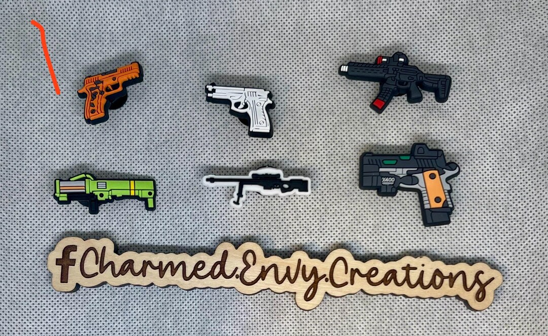 Croc Charms / Gun / Guns / Handgun / Machine Gun / Rifle / 6 Pack - Etsy