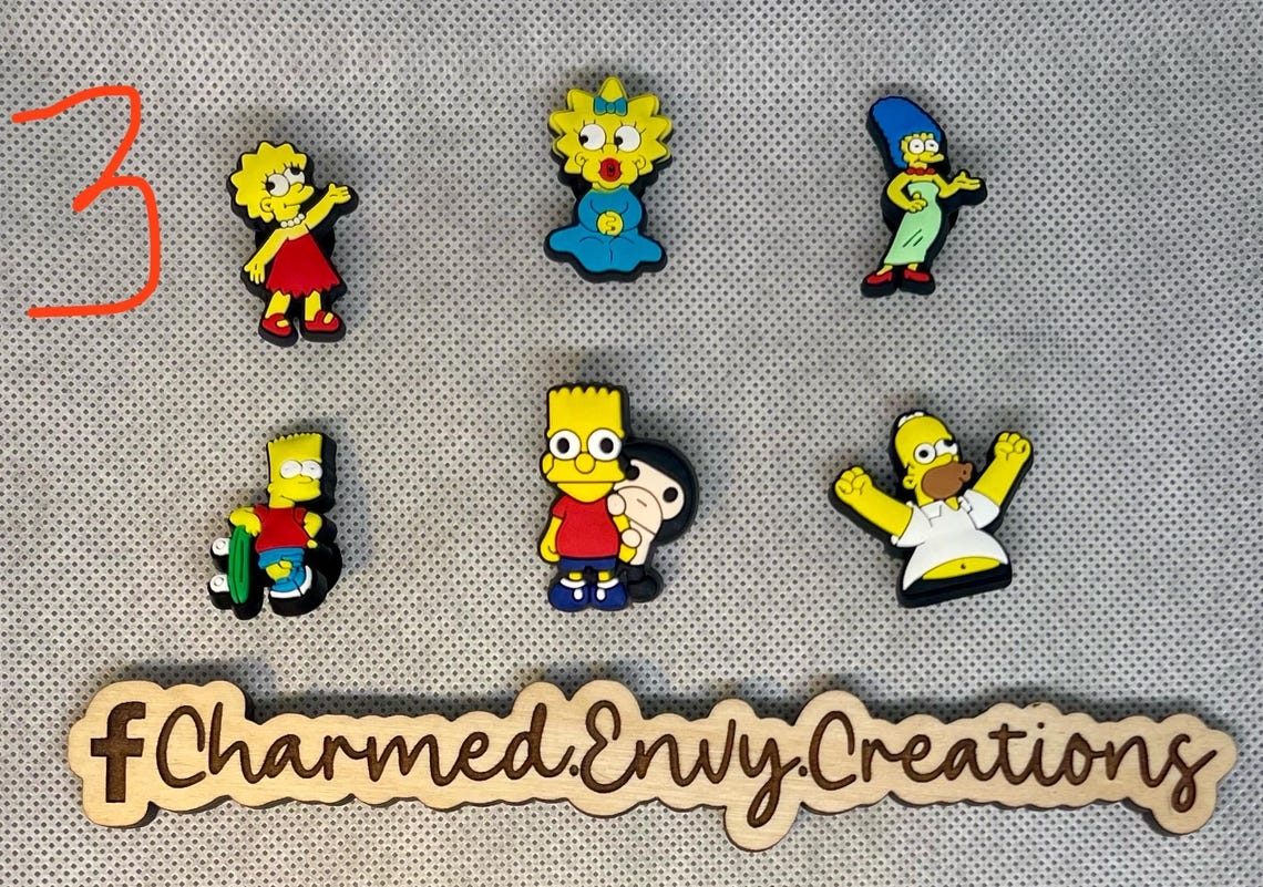 Croc Charms / Simpsons / Fox / Bart / Lisa / Homer / Maggie / Marge ...