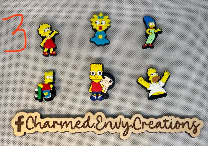 Croc Charms / Simpsons / Fox / Bart / Lisa / Homer / Maggie / Marge ...
