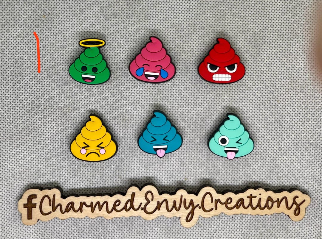 Croc Charms / Poop Emoji / Emoji / Cute Emoji / Shoe Charms / 6 Pack ...